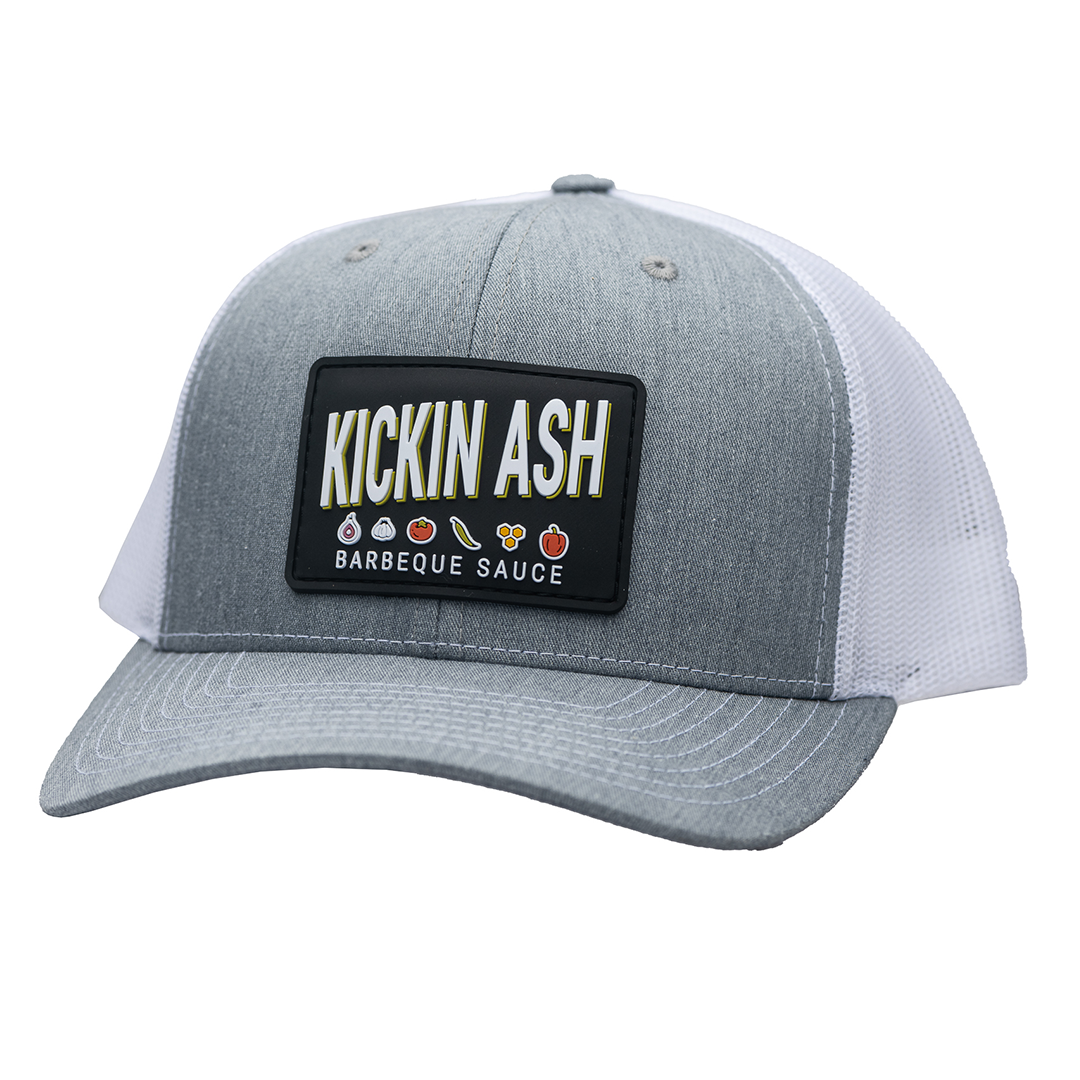 Kickin' Ash Snapback Mesh Trucker - PVC Patch - Kickin Ash BBQ